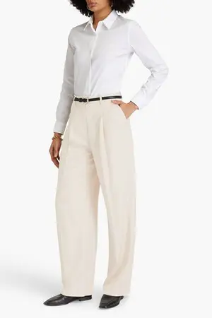 Theory Twill Wide-leg Pants