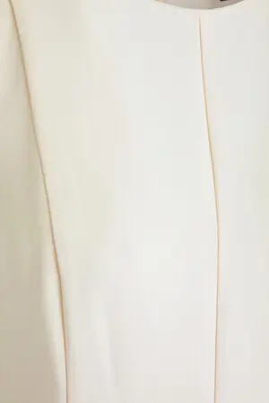 Theory Fluted Crepe Midi Dress - Ivory