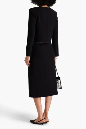 Theory Crepe Midi Pencil Skirt - Black