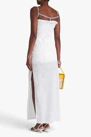 Jacquemus Ruched Cotton-gauze Maxi Dress