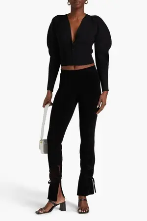 Jacquemus Duci Lace-up Ribbed-knit Pants