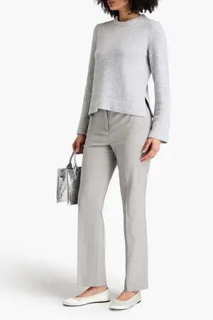 Theory Bouclé-knit Sweater - Light Gray