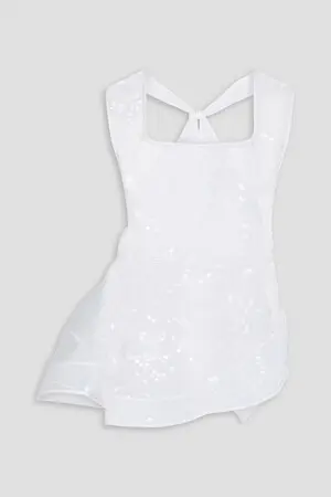 Jacquemus Le Debardeur Perle Sequined Tulle Top