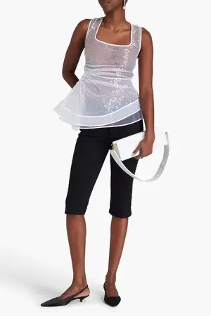 Jacquemus Le Debardeur Perle Sequined Tulle Top