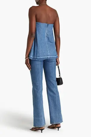 Rag & Bone Ultra Featherweight Aurora Denim Strapless Top