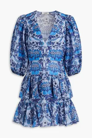 Sandro Tiered Printed Mini Dress