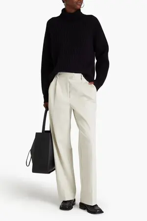 Rag & Bone Marianne Pinstriped Ponte Wide Leg Pants