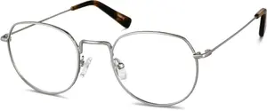 Zenni Round Full Rim Metal Frame Gray