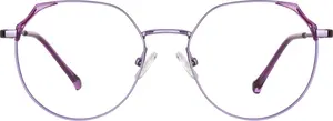 Zenni Round Full Rim Metal Frame - Purple