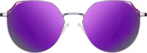 Zenni Round Full Rim Metal Frame - Purple