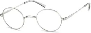 Zenni Round Eyeglasses Metal Full Rim Frame - Silver