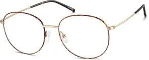 Zenni Round Full Rim Metal Frame - Tortoiseshell