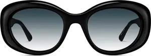 Zenni Oval Full Rim Sunglasses - Black