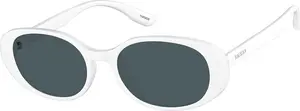 Zenni Oval Full Rim Sunglasses White