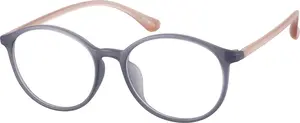 Zenni Round Frame Full Rim Eyeglasses With Tortoiseshell - Slate