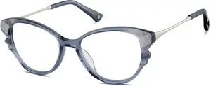 Zenni Zenni Cat-Eye Full Rim Frame Eyeglasses Blue