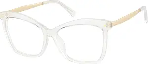 Zenni Cat-eye Full Rim Mixed Frame Glasses - Clear