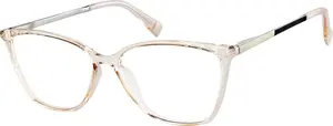 Zenni Cat-eye Full Rim Mixed Frame Glasses - Cream