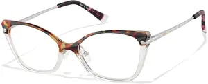 Zenni Cat-Eye Full Rim Mixed Frame Glasses Pattern