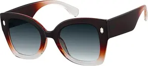 Zenni Cat-eye Sunglasses Full Rim Frame - Brown