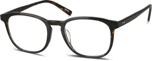 Zenni Square Full Rim Eyeglasses With Universal Bridge Fit - Tortoiseshell