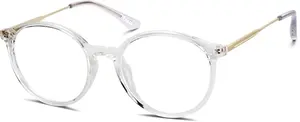 Zenni Vintage Inspired Round Frame Glasses - Clear