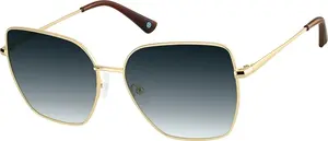 Zenni Square Stainless Steel Sunglasses - Gold