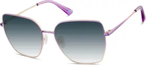 Zenni Square Stainless Steel Sunglasses - Purple