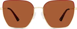 Zenni Square Stainless Steel Sunglasses - Red