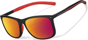 Zenni Oval Sunglasses - Black With Flame Mirror