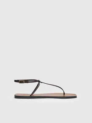 ATP ATELIER Alassio Flat Sandals - Walnut