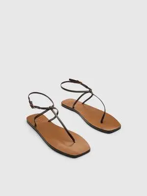 ATP ATELIER Alassio Flat Sandals - Walnut