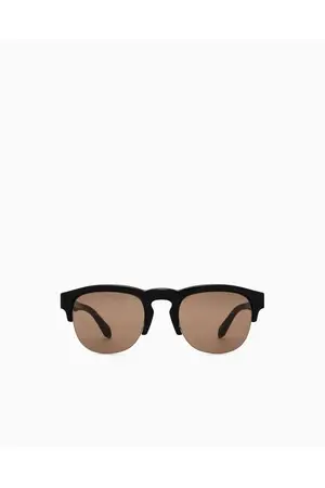 Giorgio Armani Panto Sunglasses - Black