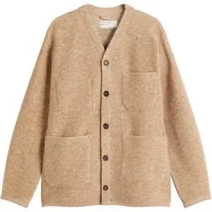Universal Works Wool Fleece Cardigan - Stone
