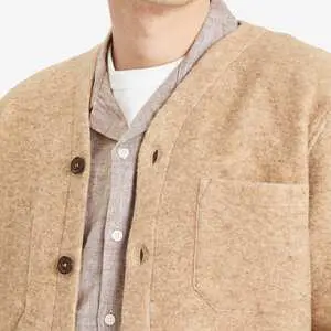 Universal Works Wool Fleece Cardigan - Stone