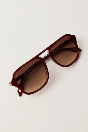 MACHETE Jane Aviator Sunglasses - Oxblood