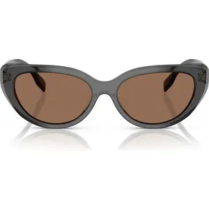 Tory Burch 55mm Cat Eye Sunglasses - Black Brown