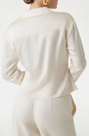 MARCIANO Linda Satin Polo Top