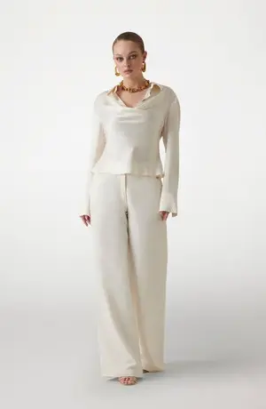 MARCIANO Linda Satin Polo Top
