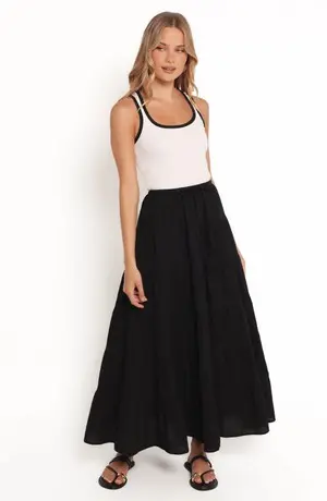 PETAL & PUP Archy Tiered Maxi Skirt