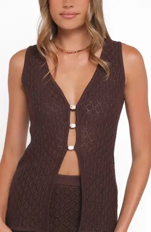 PETAL & PUP Pointelle Sweater Vest