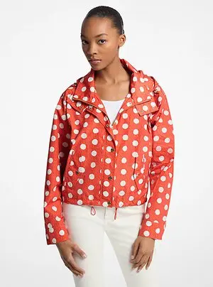 Michael Kors Polka Dot Signature Logo Ciré Jacket