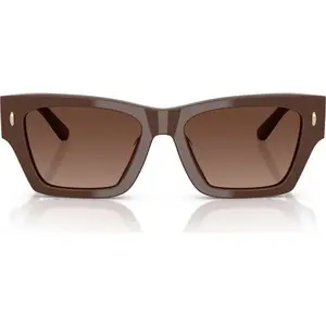 Tory Burch 52mm Rectangular Sunglasses - Brown Gradient