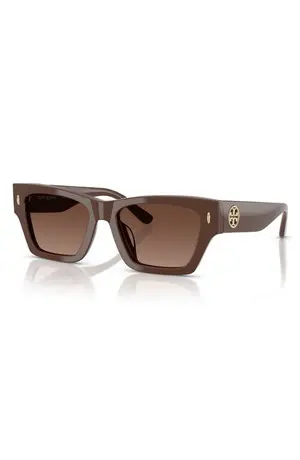 Tory Burch 52mm Rectangular Sunglasses