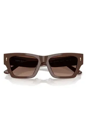 Tory Burch 52mm Rectangular Sunglasses