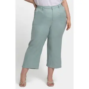 NYDJ Crop Wide Leg Linen-blend Utility Pants