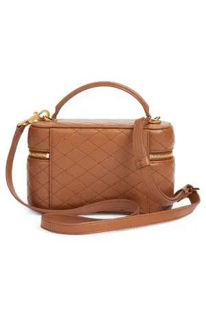Saint Laurent Mini Gaby Quilted Leather Vanity Case - Fox