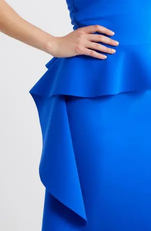 Chiara Boni La Petite Robe Eliska Strapless Gown - Blue Klein