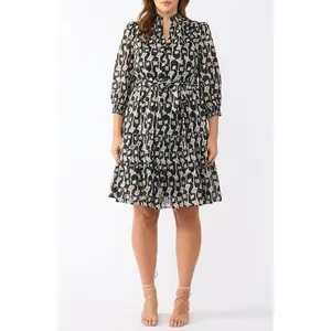 ESTELLE Sea Lily Tiered Cotton Dress