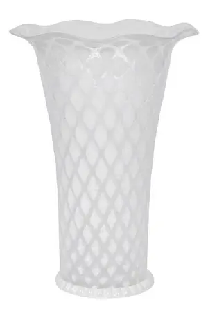 JULISKA Trellis Glass Vase - White